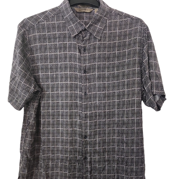 Axist | Shirts | Axist Silk Short Sleeve Mens Button Uo | Poshmark